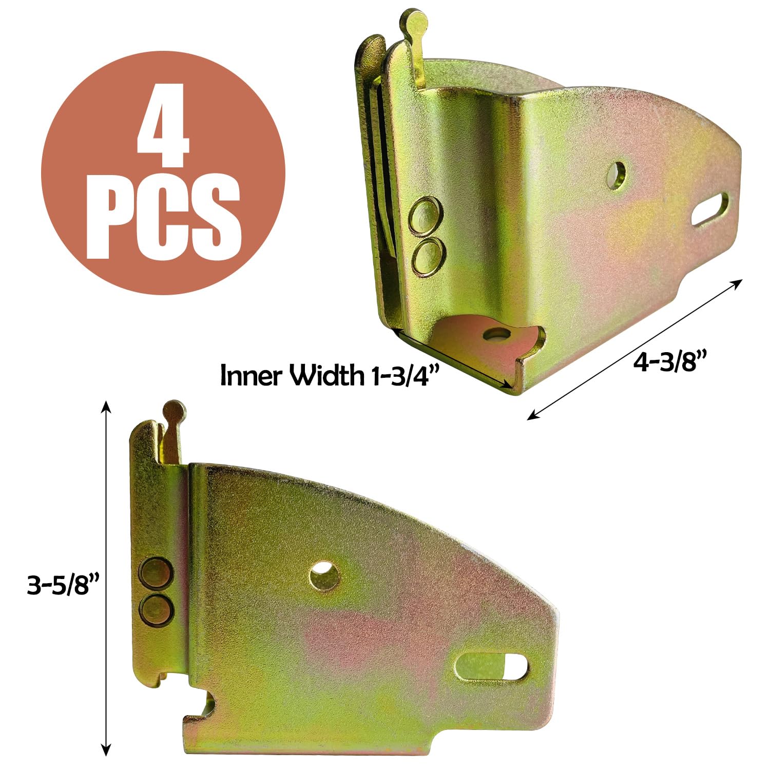 Snapklik.com : Sutekus E-Track Wood Beam End Socket Shelf Brackets E ...