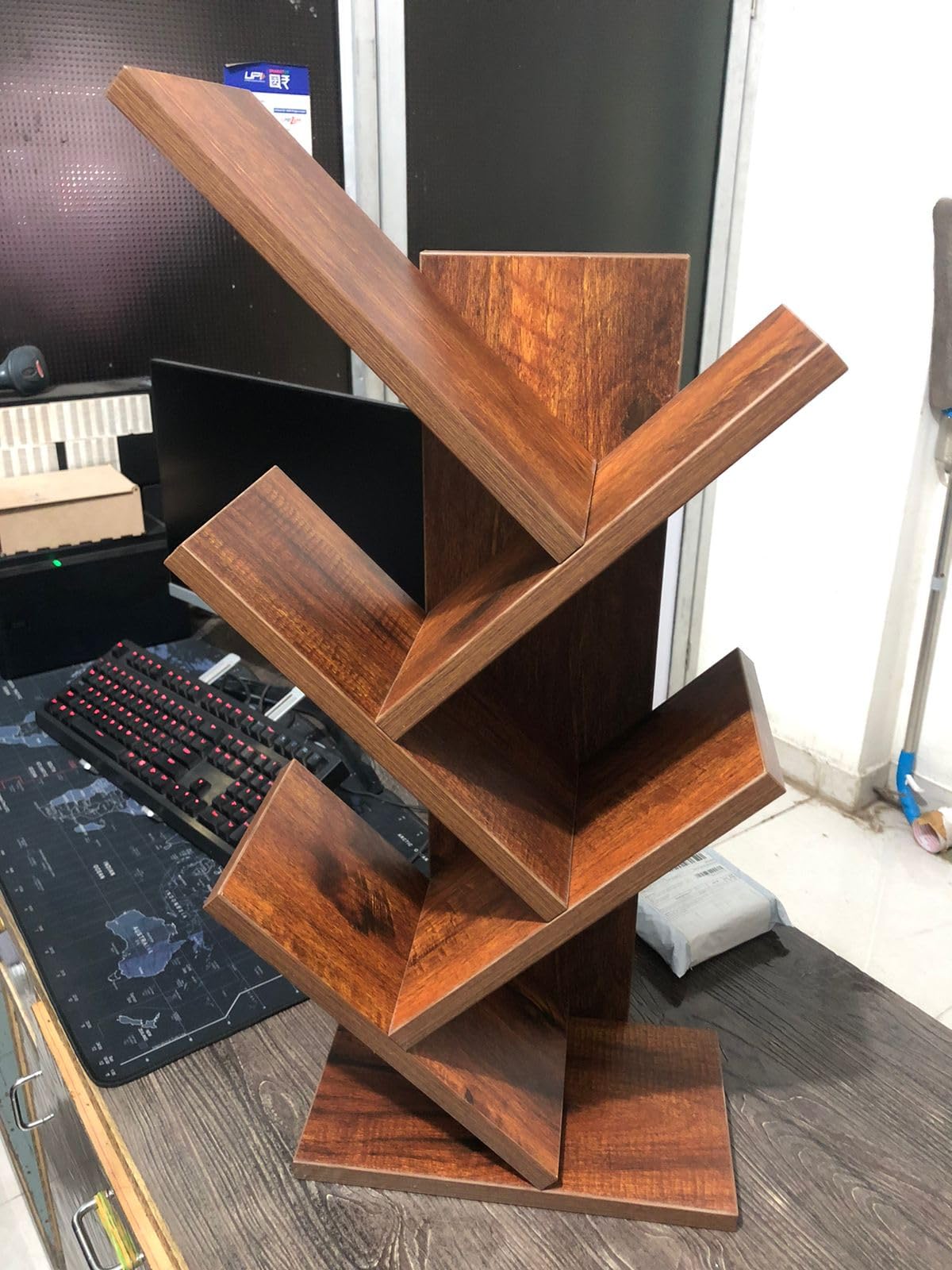 Notino Wooden Book Shelf, Book Shelf for Home & Office, Modern Tree ...