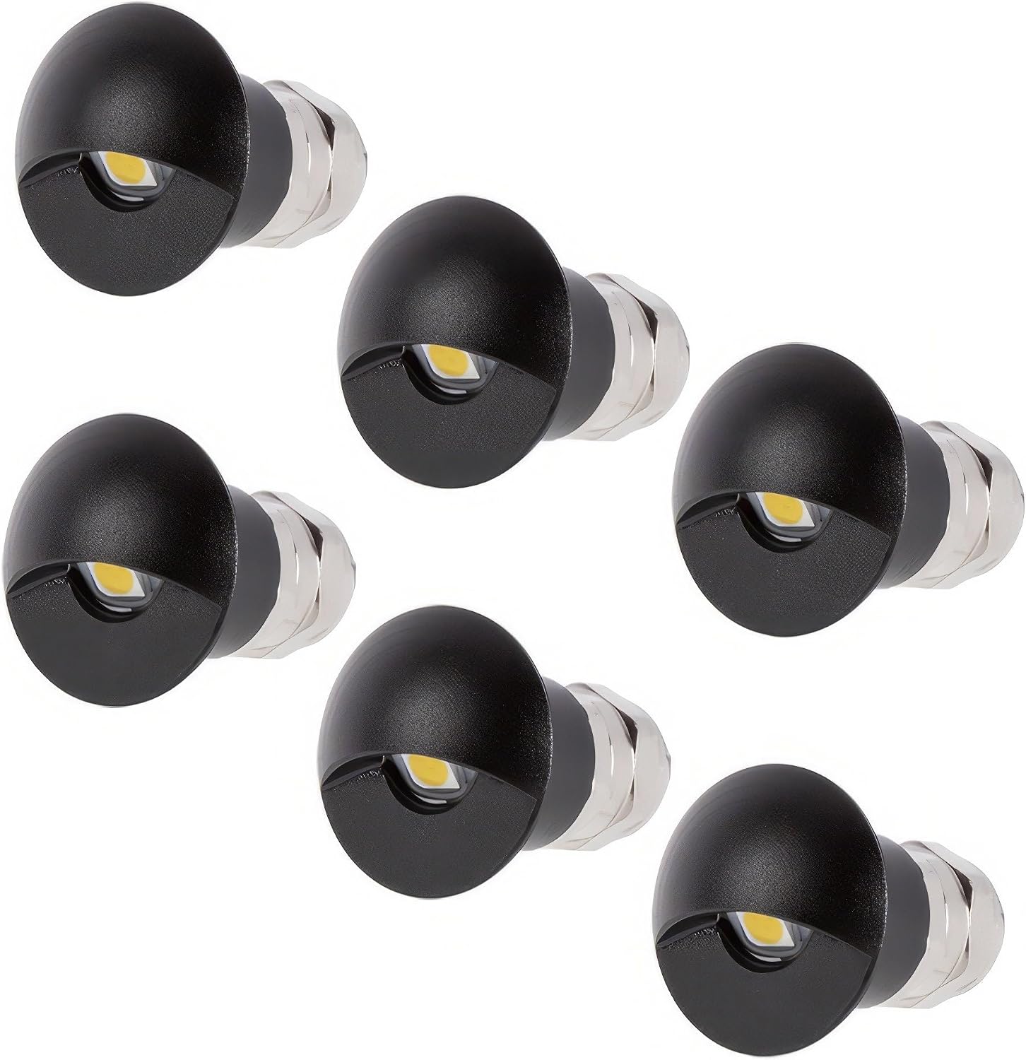 Super Bright LEDs Recessed LED Step/Deck Light, 1 Watt, Black Eyelid ...