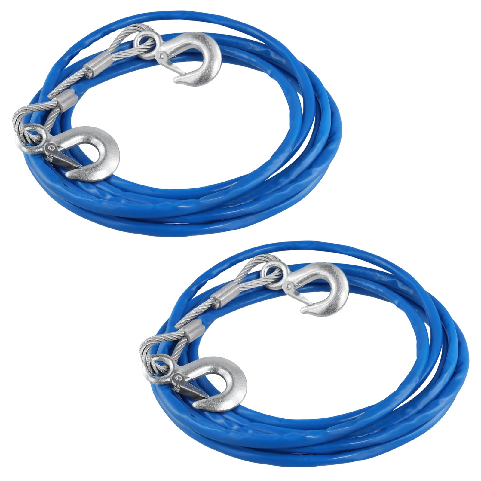 Amazon.com: MUKLEI 2 Pack 16 Ft x 1/2 Inch Tow Cable with Hooks Heavy ...