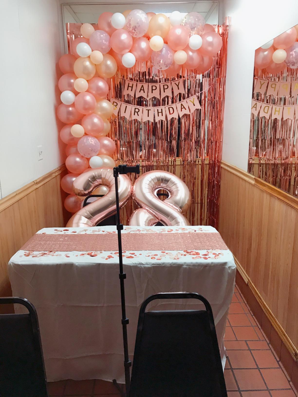 Amazon.com: ZSNWGZ Sweet 28th Birthday Decorations Party Supplies,Rose ...