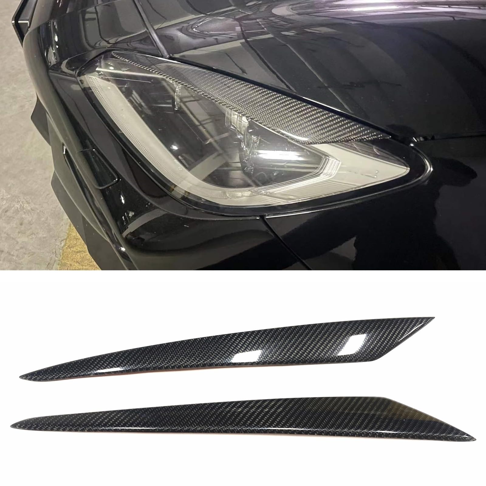 Toyota GR86 BRZ Decals Carbon Fiber Headlight Eyebrow Decals For Toyota ...