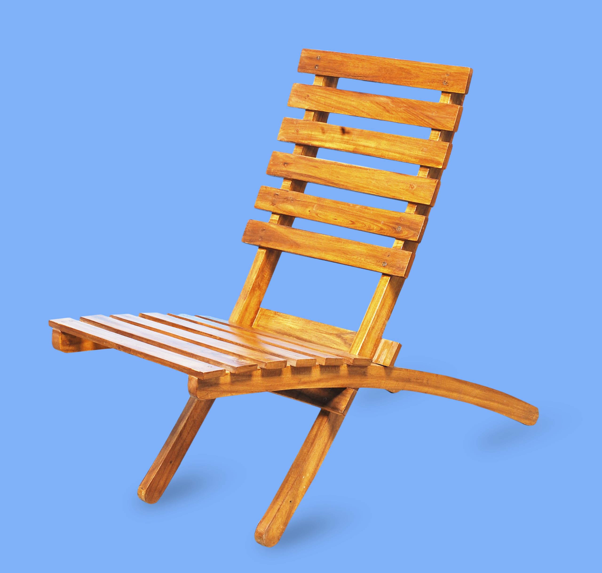 HIND INTERIORS Easy Folding Wooden Chair - Portable, Interlocking ...