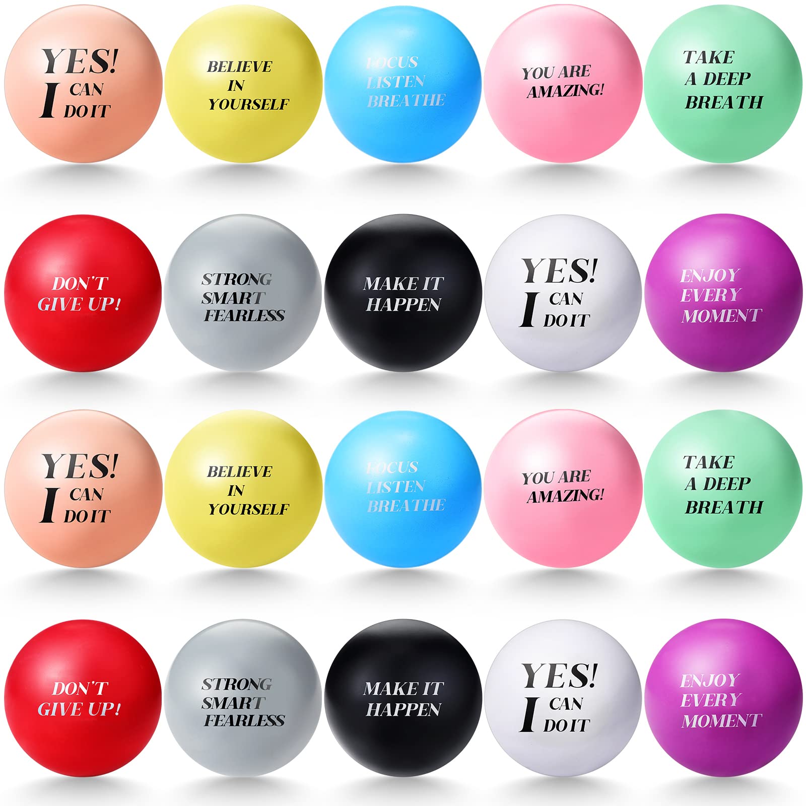 Amazon.com: Jerify 50 Pcs Motivational Stress Balls Inspirational ...