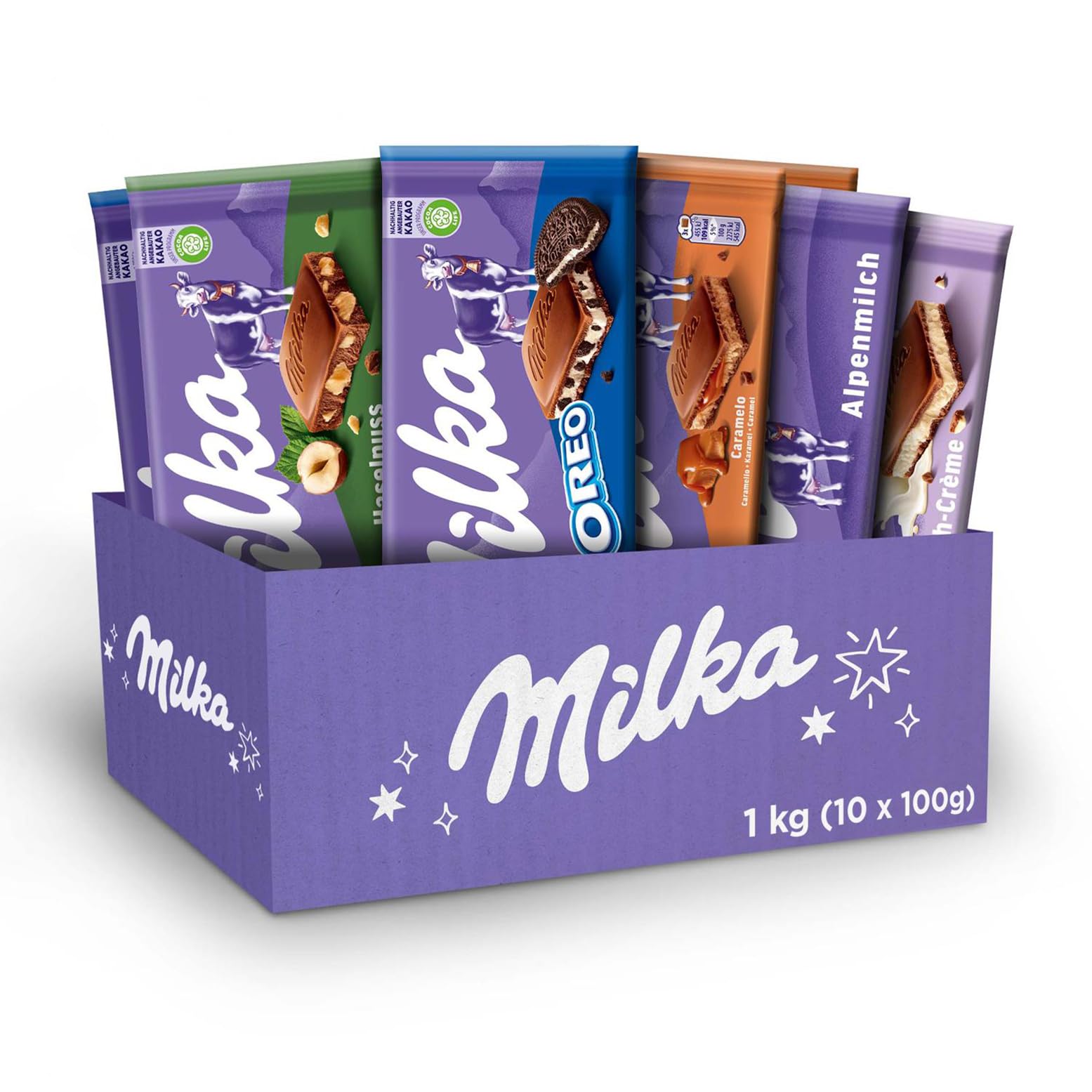 Milka - Box Chocolat Cadeau - Assortiment de 10 Tablettes de Chocolat ...