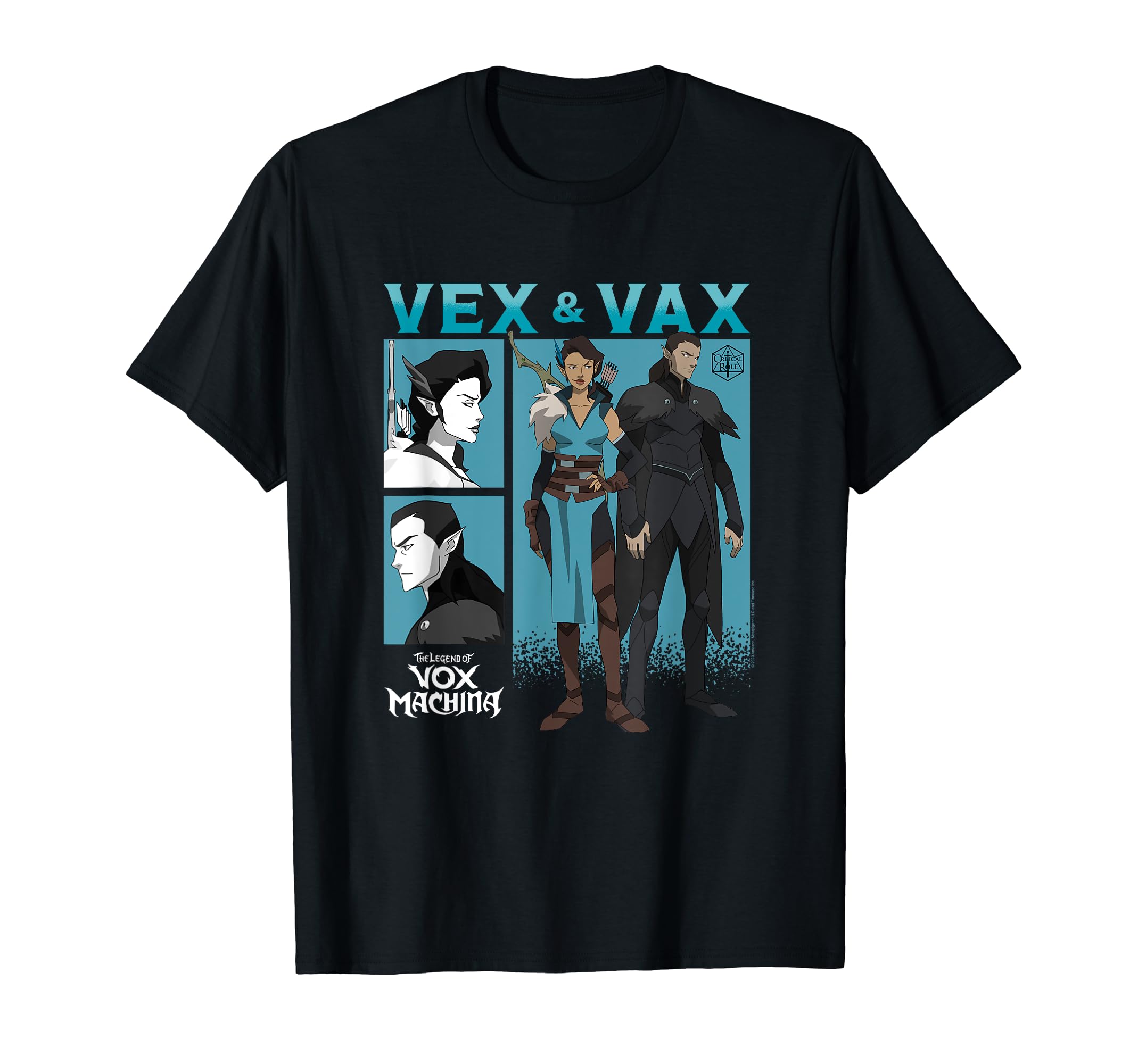 Amazon.com: The Legend of Vox Machina Vex & Vax Blocks T-Shirt ...