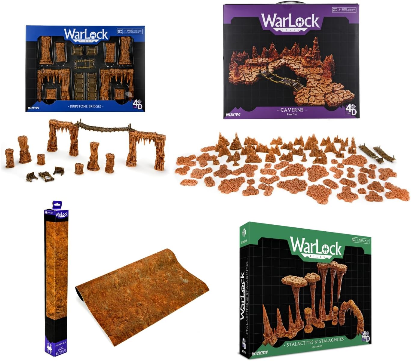 Amazon.com: Warlock Tiles - Cave Exploration Bundle | Terrain Sets ...