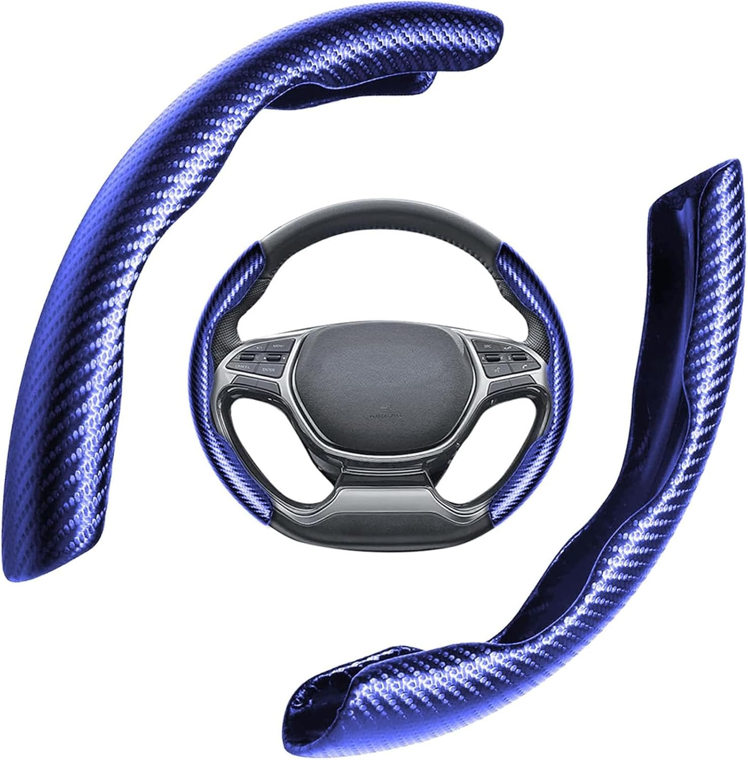 LSYZGRBC 2 Stück Lenkradbezug, für Toyota Auris Avensis Aygo Camry 40 ...