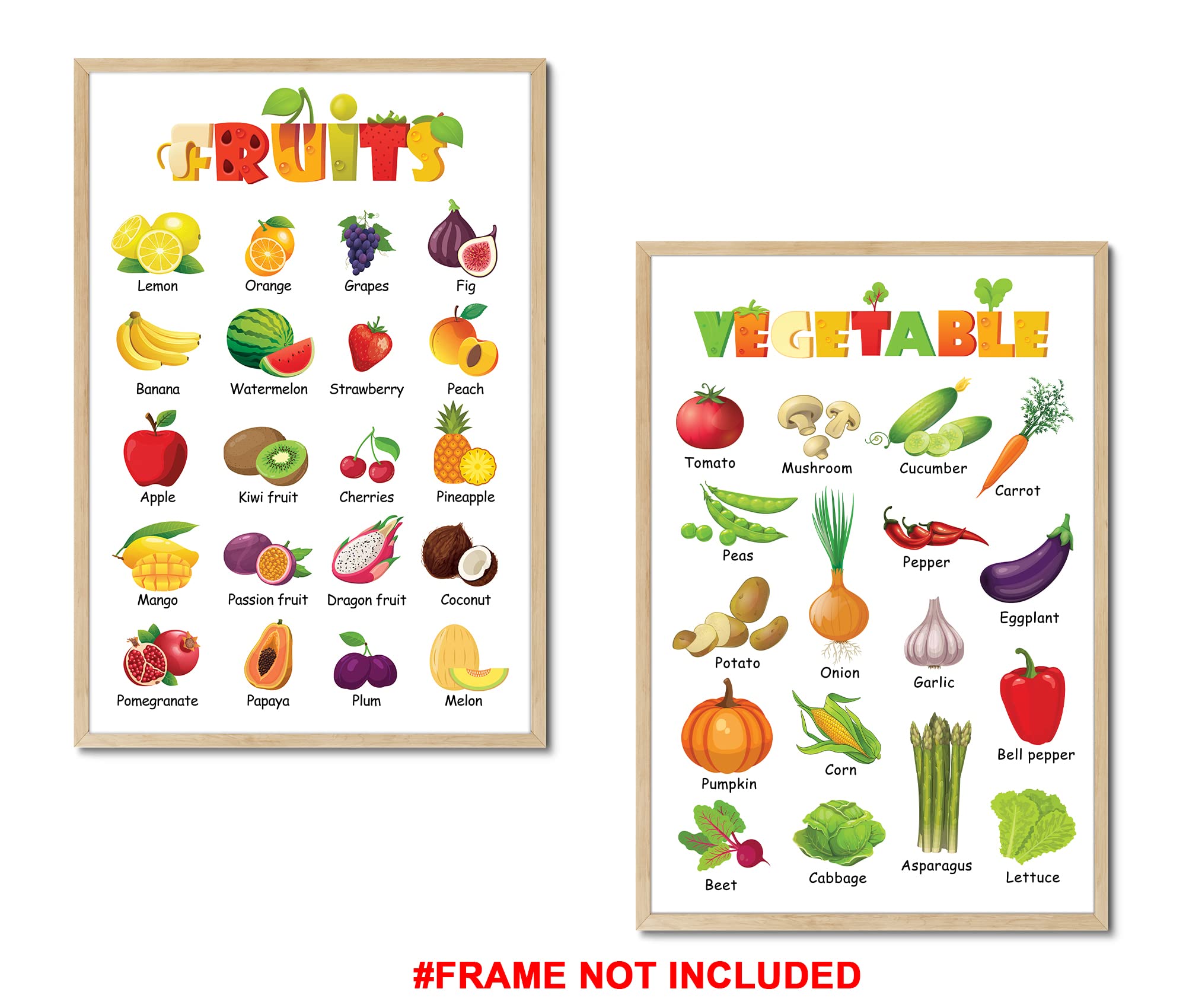 Laminated Vegetables Poster Pre School Toddlers Early