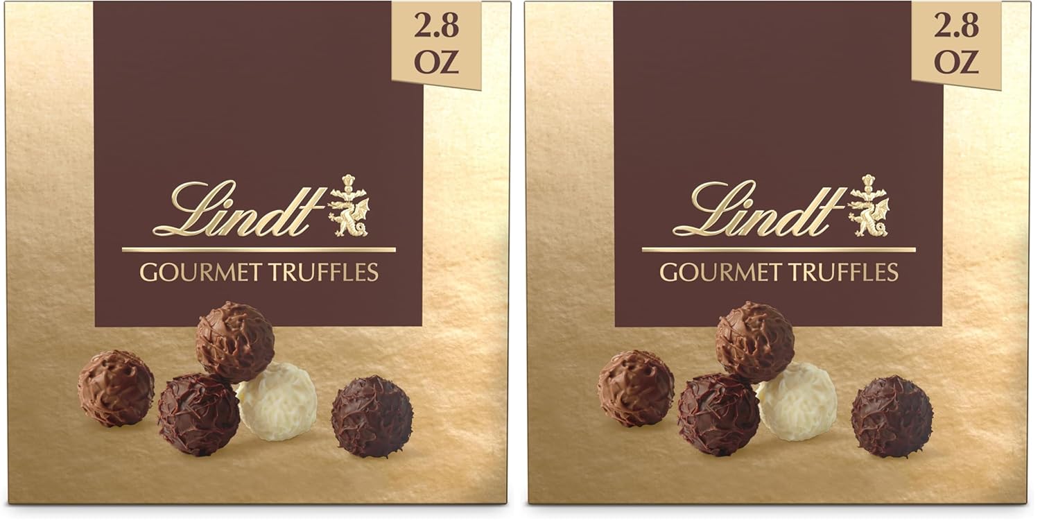Amazon.com: Lindt Gourmet Chocolate Truffles Gift Box, Assorted ...