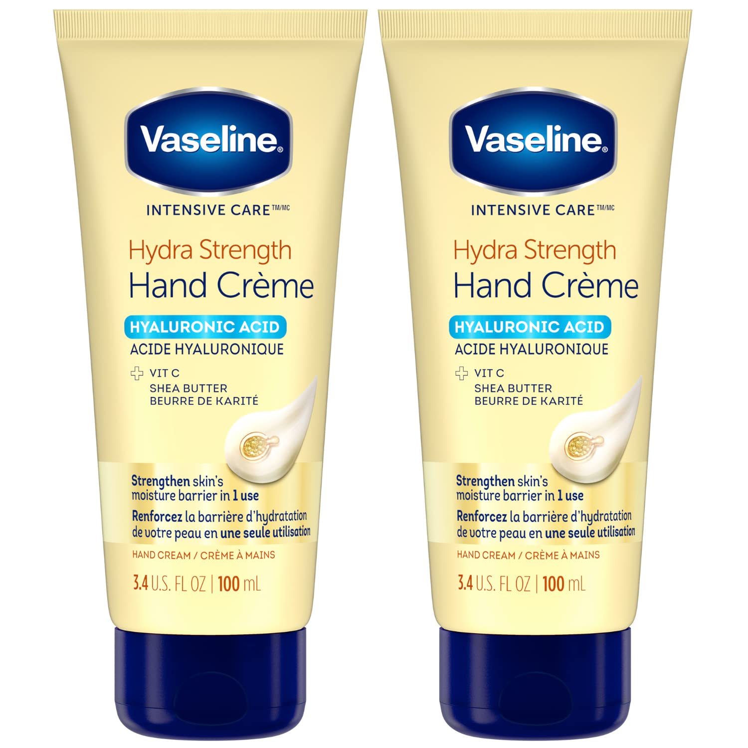 Amazon.com : Vaseline Hand Cream for Dry Skin - Hydra Strength Hand Lotion with Hyaluronic Acid ...