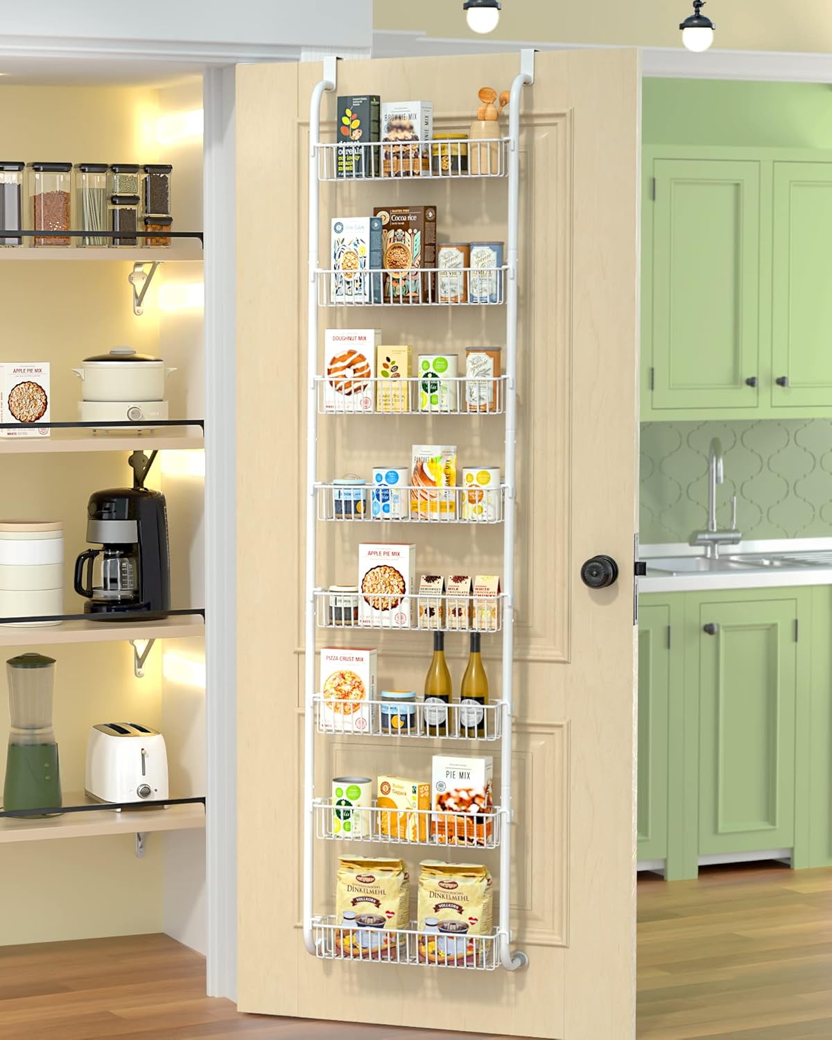 Amazon.com: TIMEBAL 8 Tier Over the Door Pantry Organizer, and Storage ...