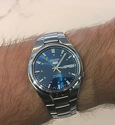 Amazon.com: SEIKO Men's SNK615 Automatic Stainless Steel Watch ...