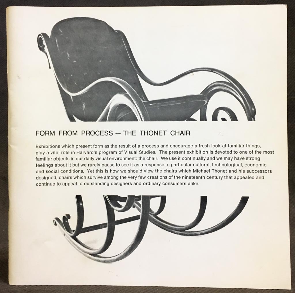 Form from process-the Thonet chair;: An exhibition of historic bentwood ...