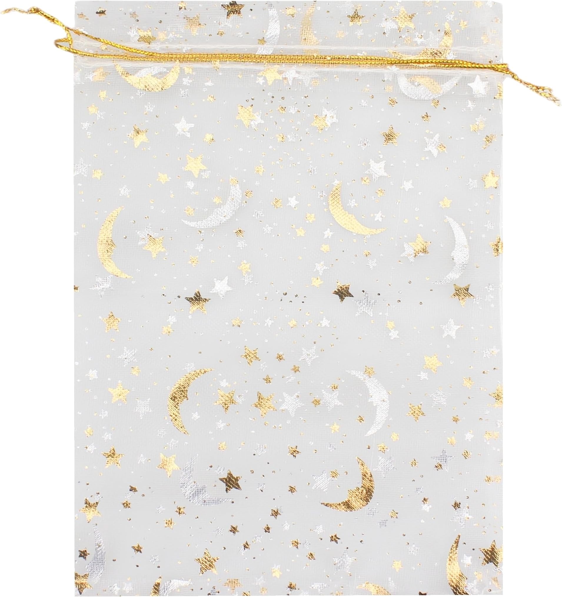 Amazon.com: SUNGULF 100Pcs Sheer Organza Drawstring Pouches Stars And ...