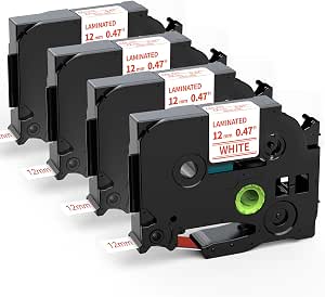 Labelife TZe-232 Replace for Brother P Touch Label Tape Red on White ...