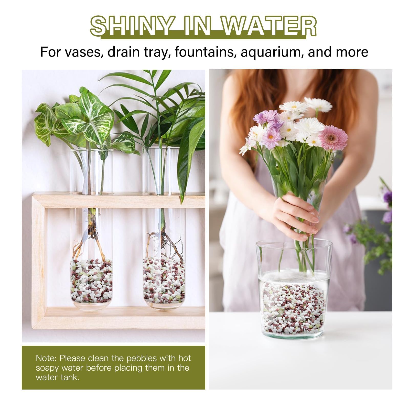 Snapklik.com : 12 Lbs Pebbles For Indoor Plants, 1/5 Inch Pea Gravel ...