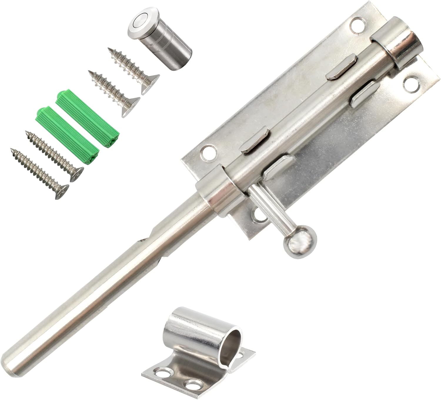 Amazon.com: AUXBC 7.9 Inch Sliding Bolt Gate Latch, Stainless Steel ...
