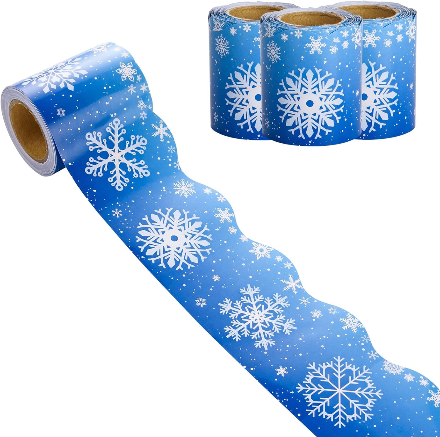 Amazon.com: FOBSME 99 Feet Snowflakes Bulletin Borders Christmas ...