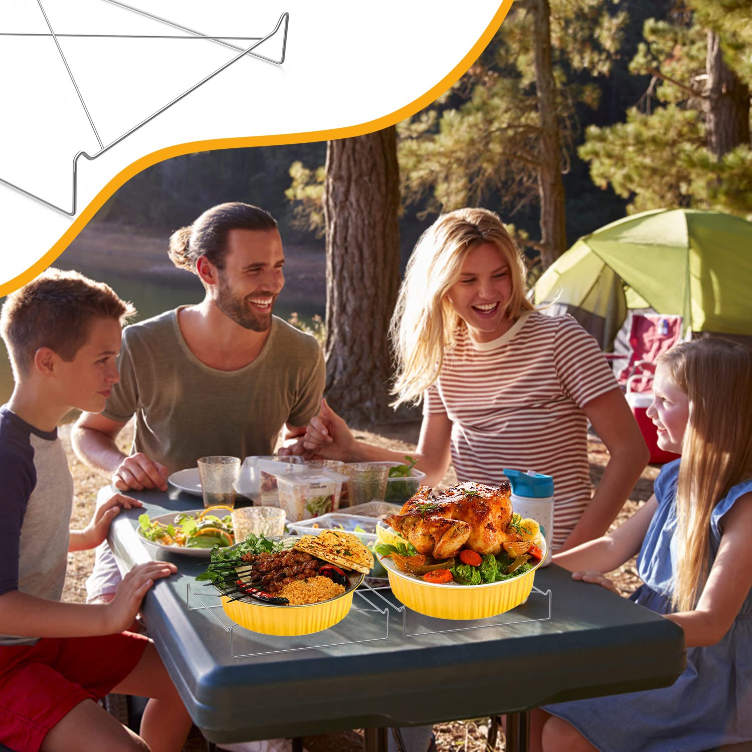 6 Pack Chafing Wire Rack Dishes Buffet Stand Full Size Racks Food ...