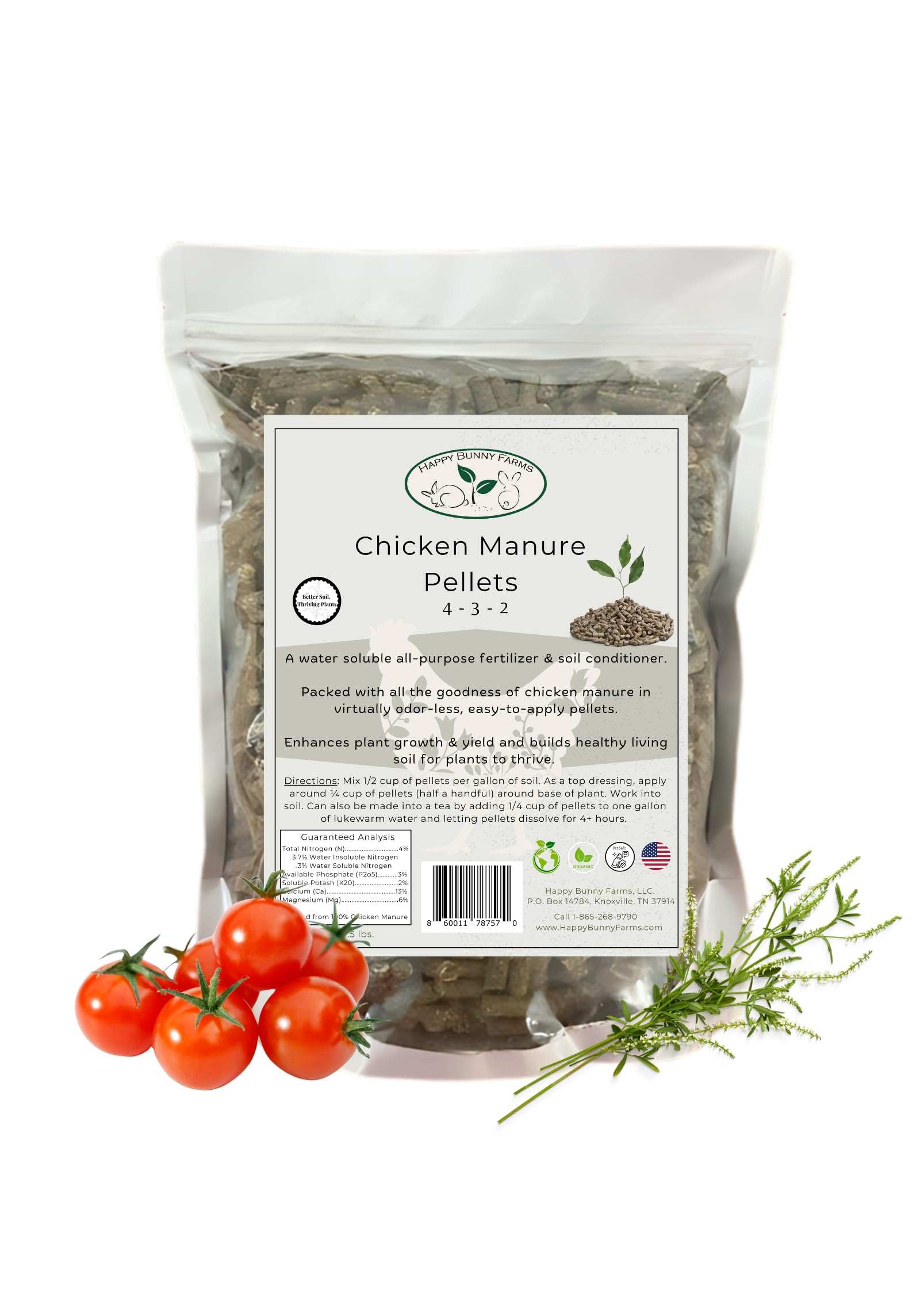 Amazon.com : Chicken Manure Pellets, 4-3-2 NPK. Organic Plant ...