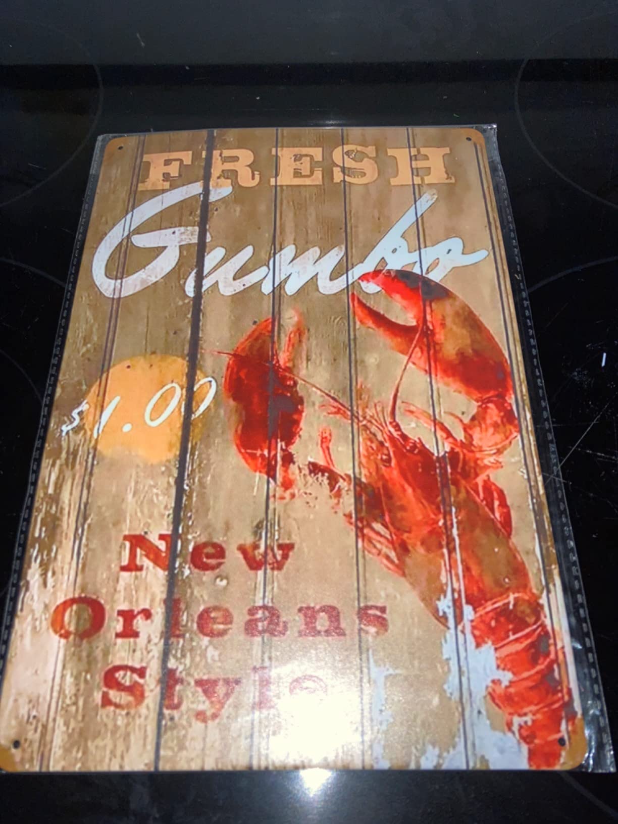 Amazon.com: New Orleans Crawfish Vintage Metal Sign Fresh Gumbo Tin ...