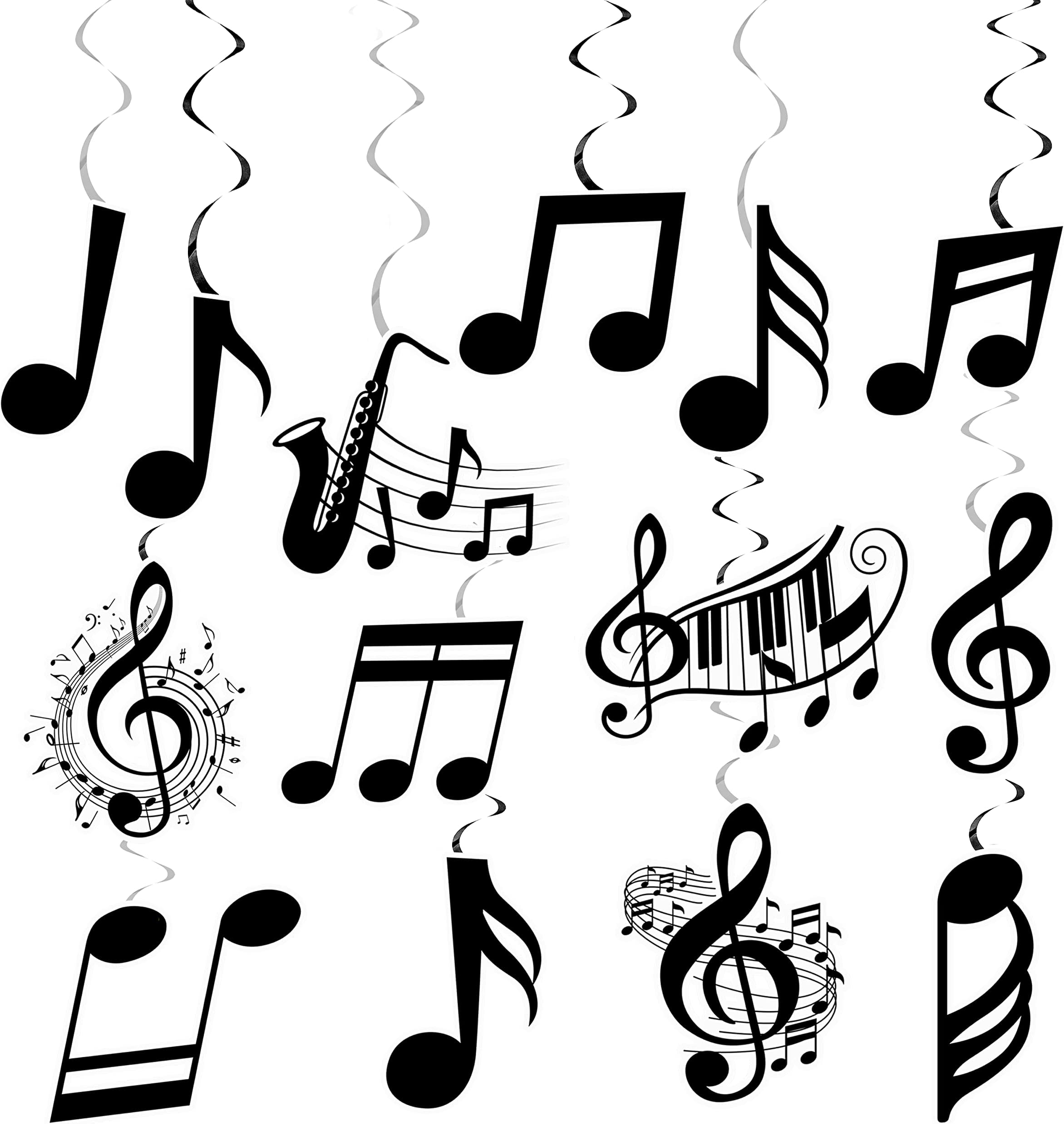 Amazon.com: Music Note Hanging Swirls Musical Birthday Party ...