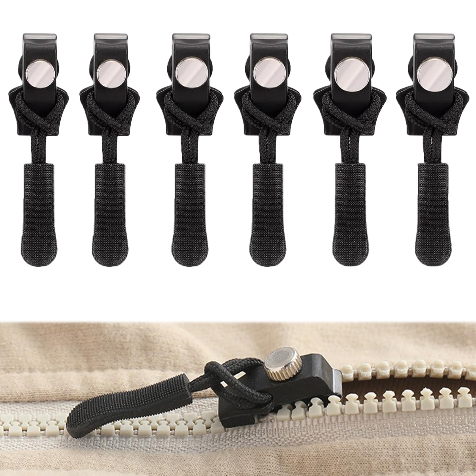 6PCS Zipper Repairer, Universal Instant Fix Zipper Slider Repair ...