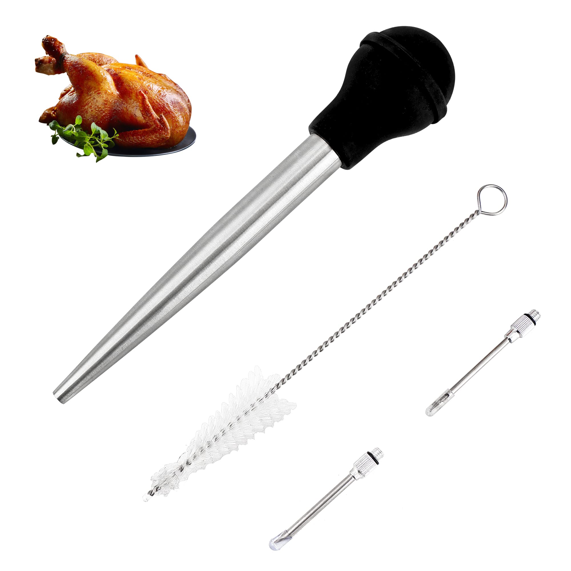 Amazon.com: Turkey Baster Syringe for Cooking, Large Stainless Steel ...