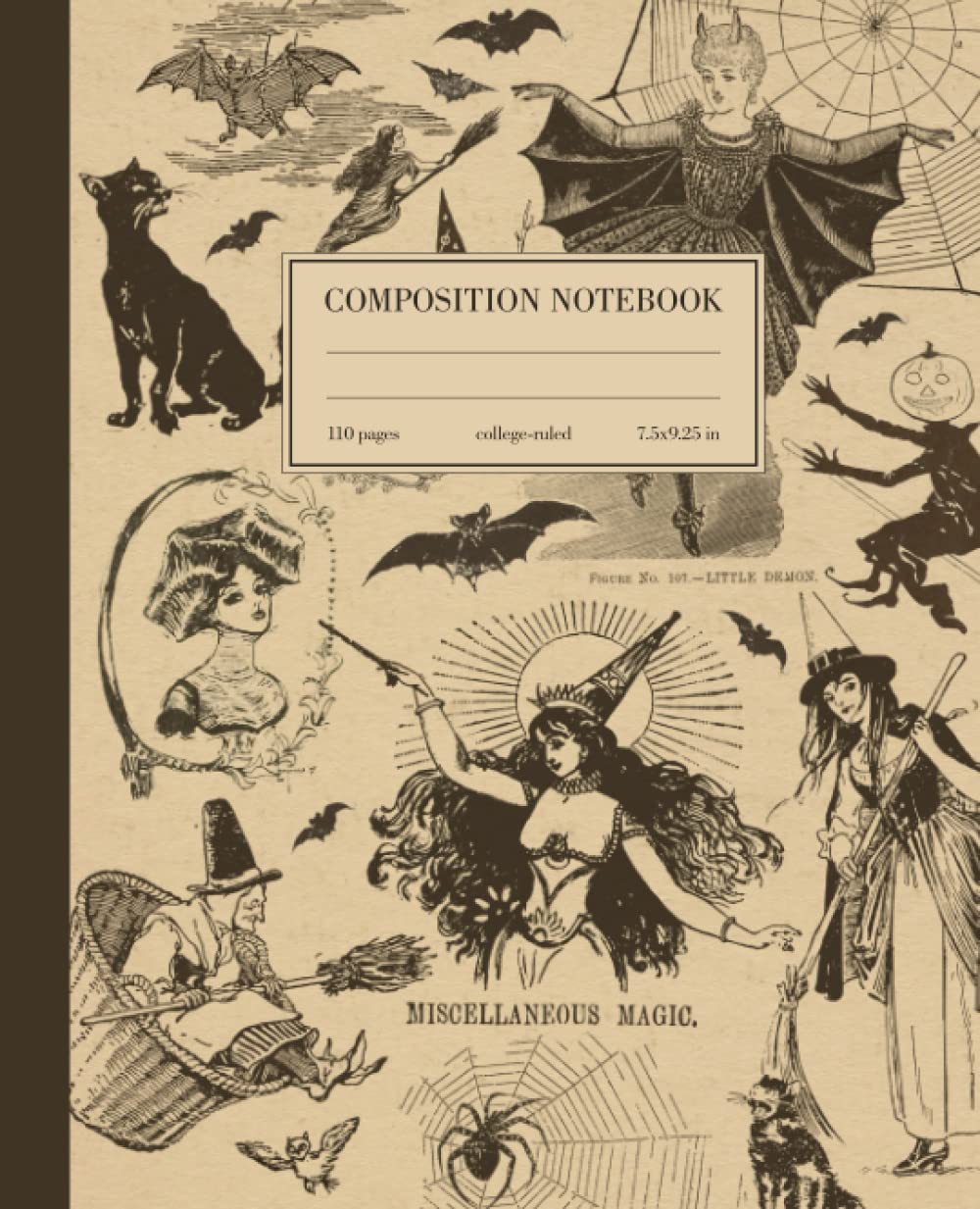 Amazon.com: Composition Notebook College Ruled: Vintage Witch ...