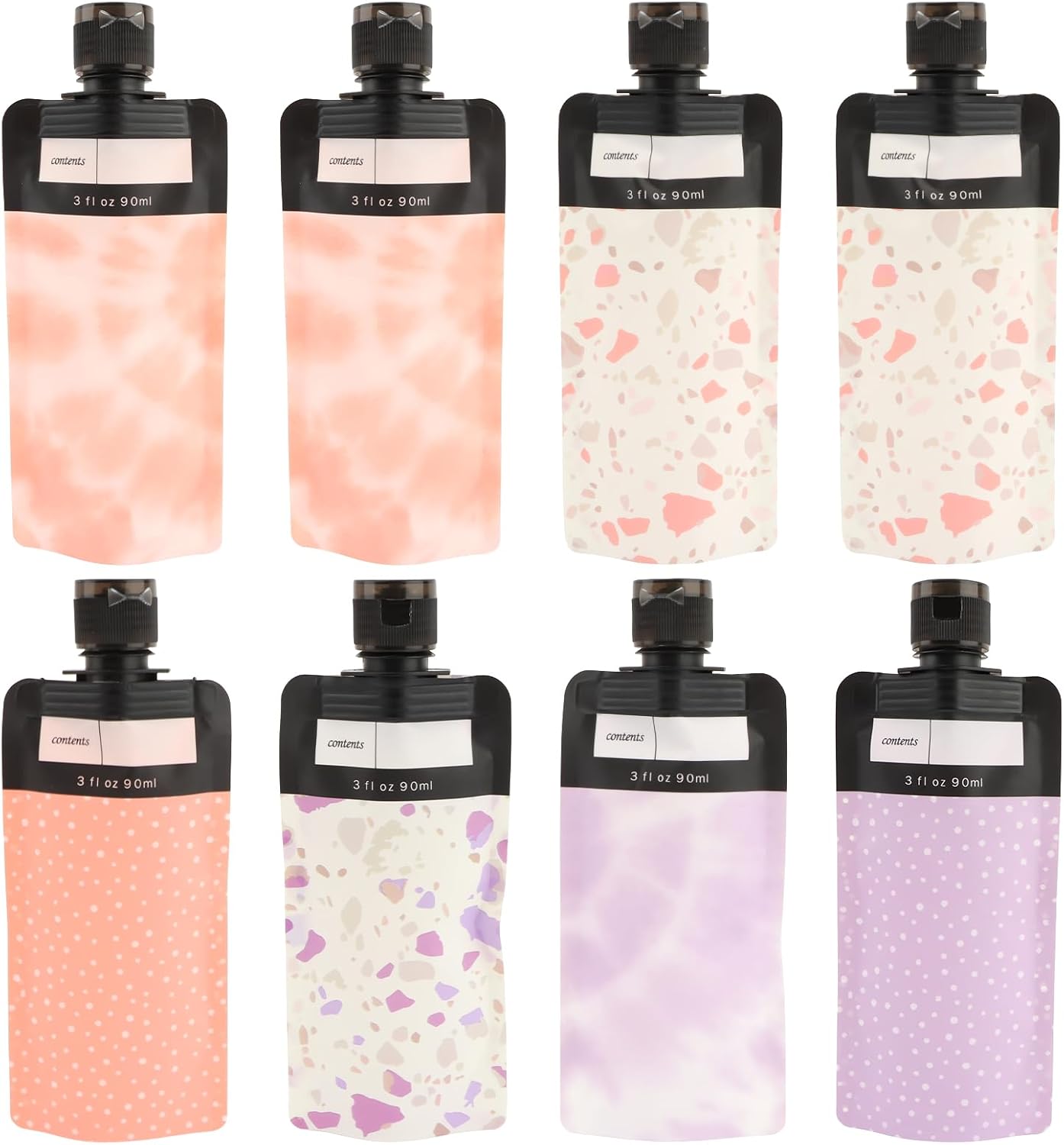 Amazon.com: Refillable Travel Containers Travel Toiletry Kit 8pcs ...