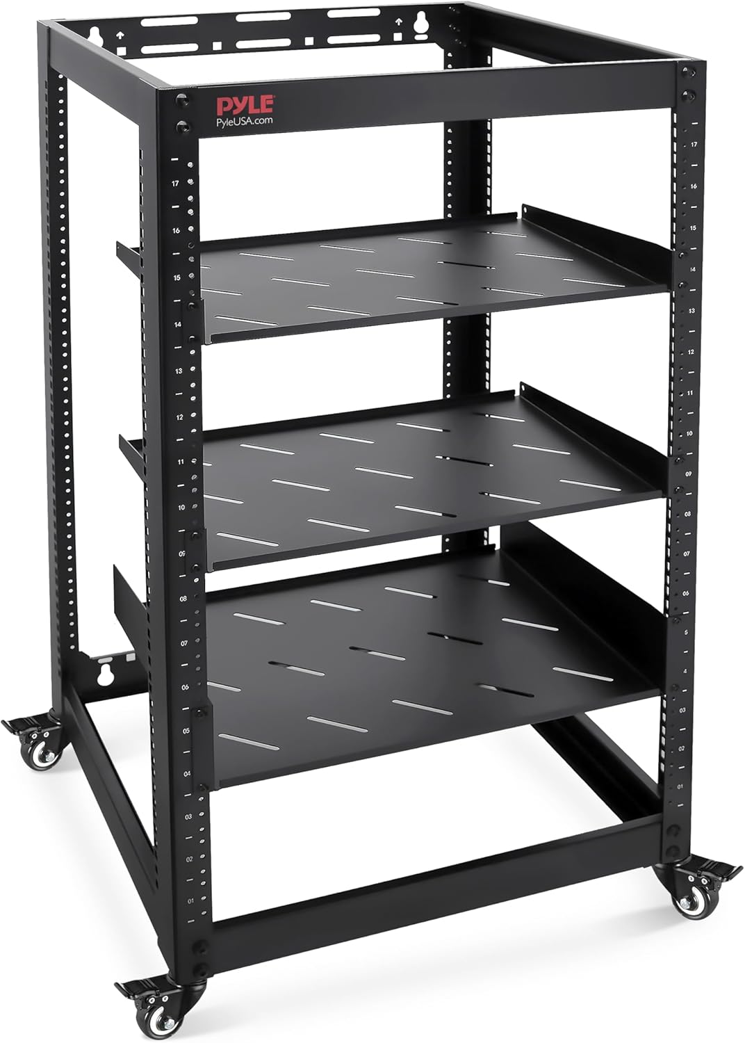 Pyle 20U Open Frame Server Rack - Wall Mount Network Rack for Servers ...