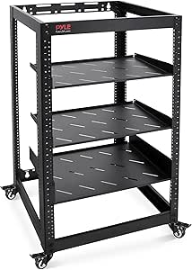 Pyle 20U Open Frame Server Rack - Wall Mount Network Rack for Servers ...
