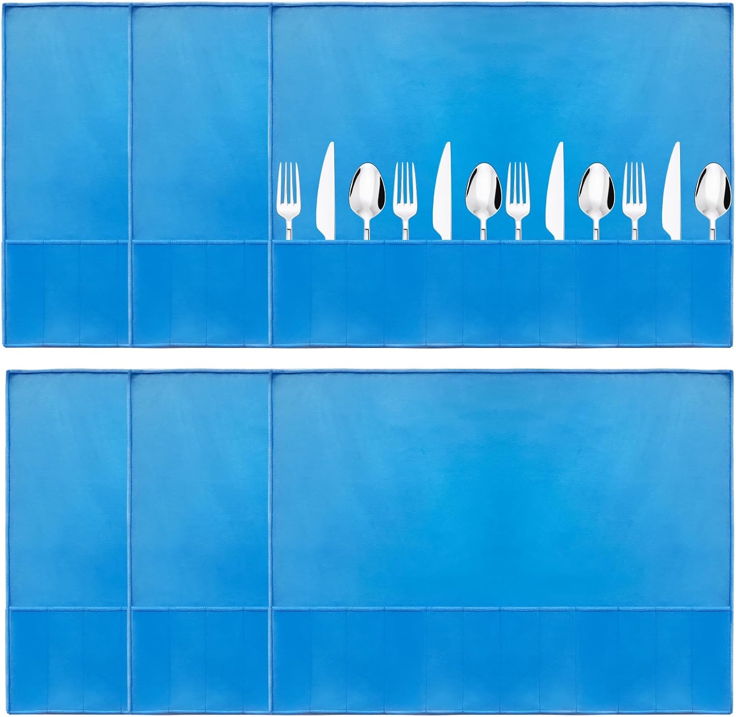 Amazon.com - Yunlism Silver Flatware Storage Bags Silver Storage Cloth ...