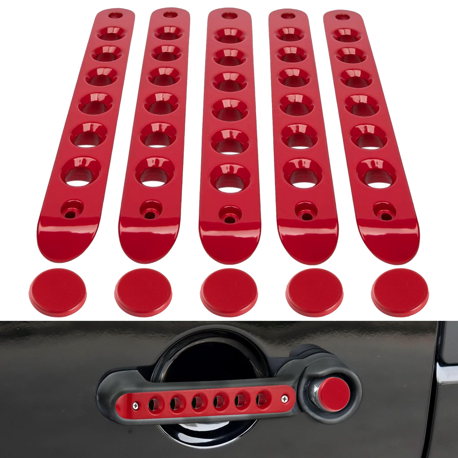 Snapklik.com : BJSIA 5 PCS Side Door Grab Handle Inserts Cover & Push ...