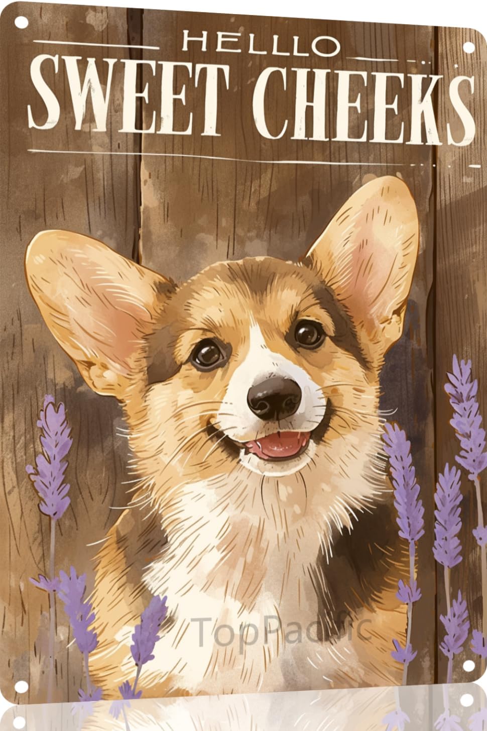Amazon.com: TopPacific Corgi Tin Sign 12x8 In Vintage Dog Metal Sign ...