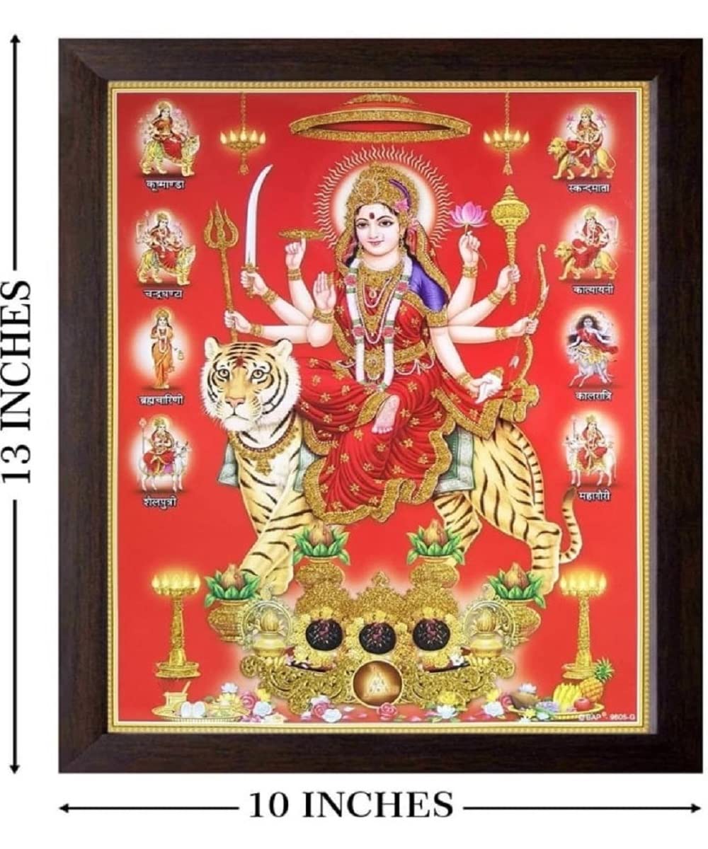 Diosa Maa Nav Durga Nava Durga Nine Forms Of Durga Glitter Poster