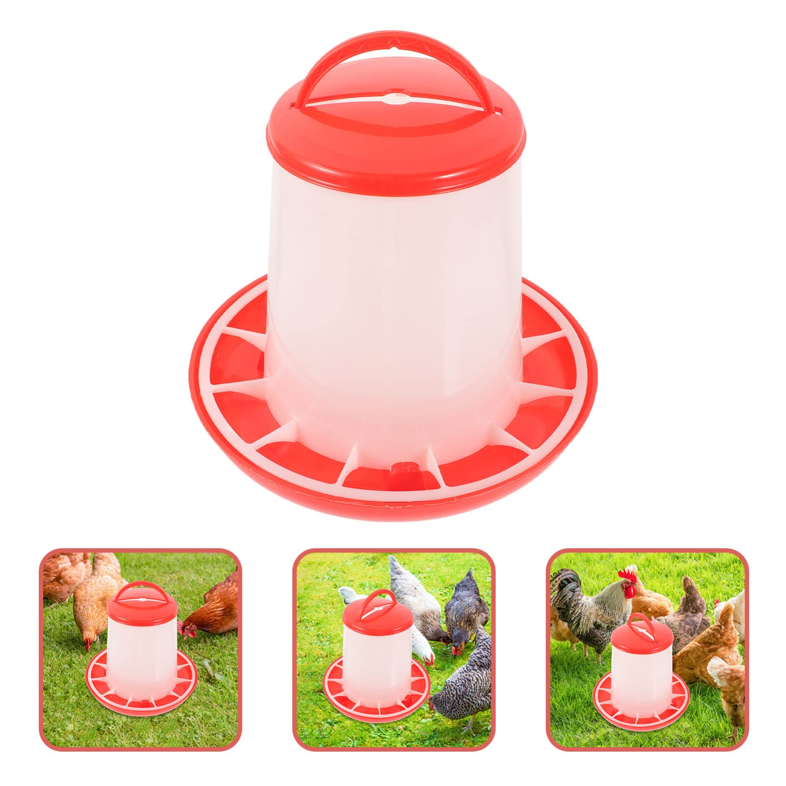 Plastic Poultry Feed Storage Chicken Feeder Bottle Transparent Large