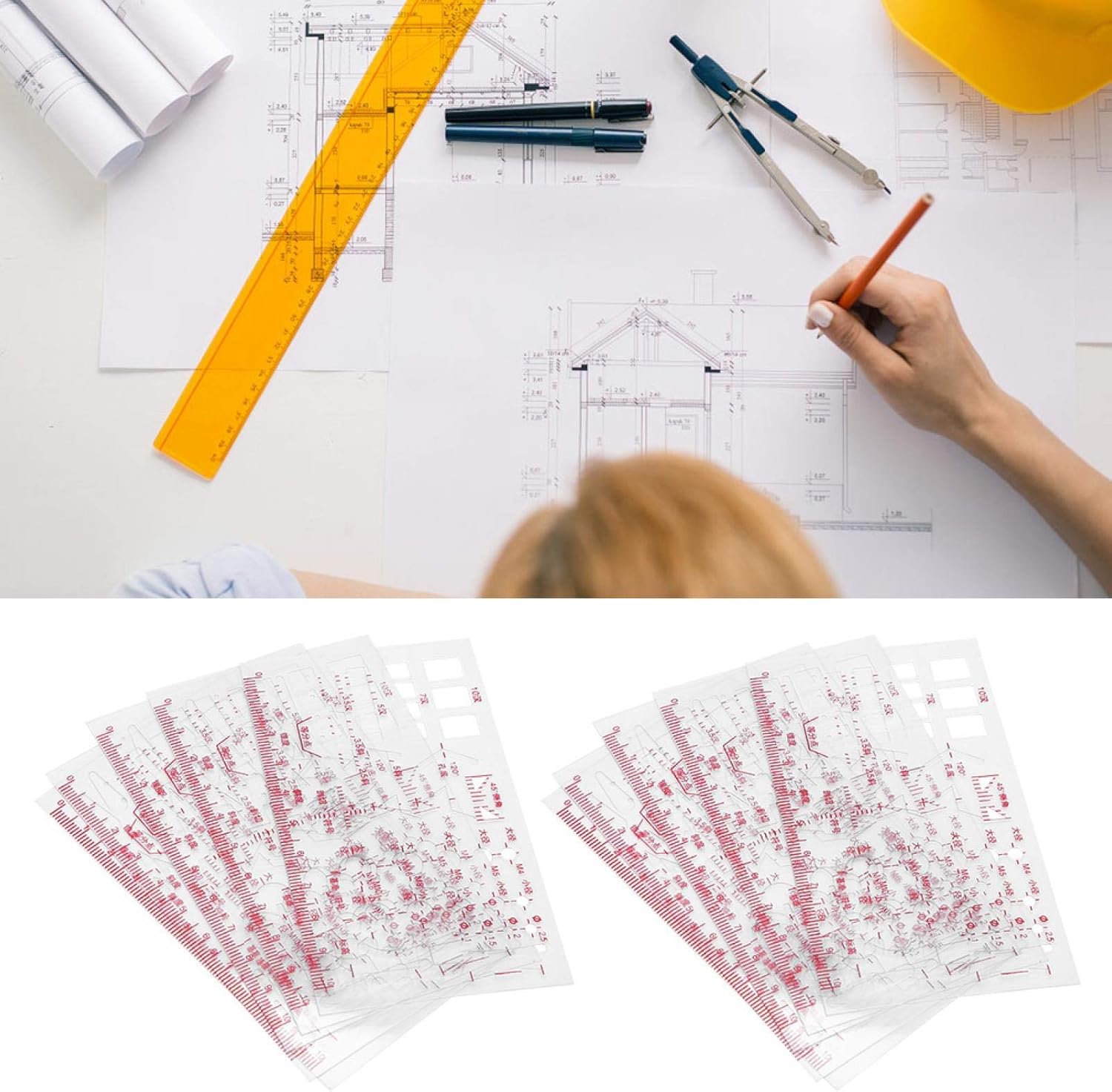 with Many Different Shapes of Slots, 10Pcs Erasing Shield, Multipurpose ...