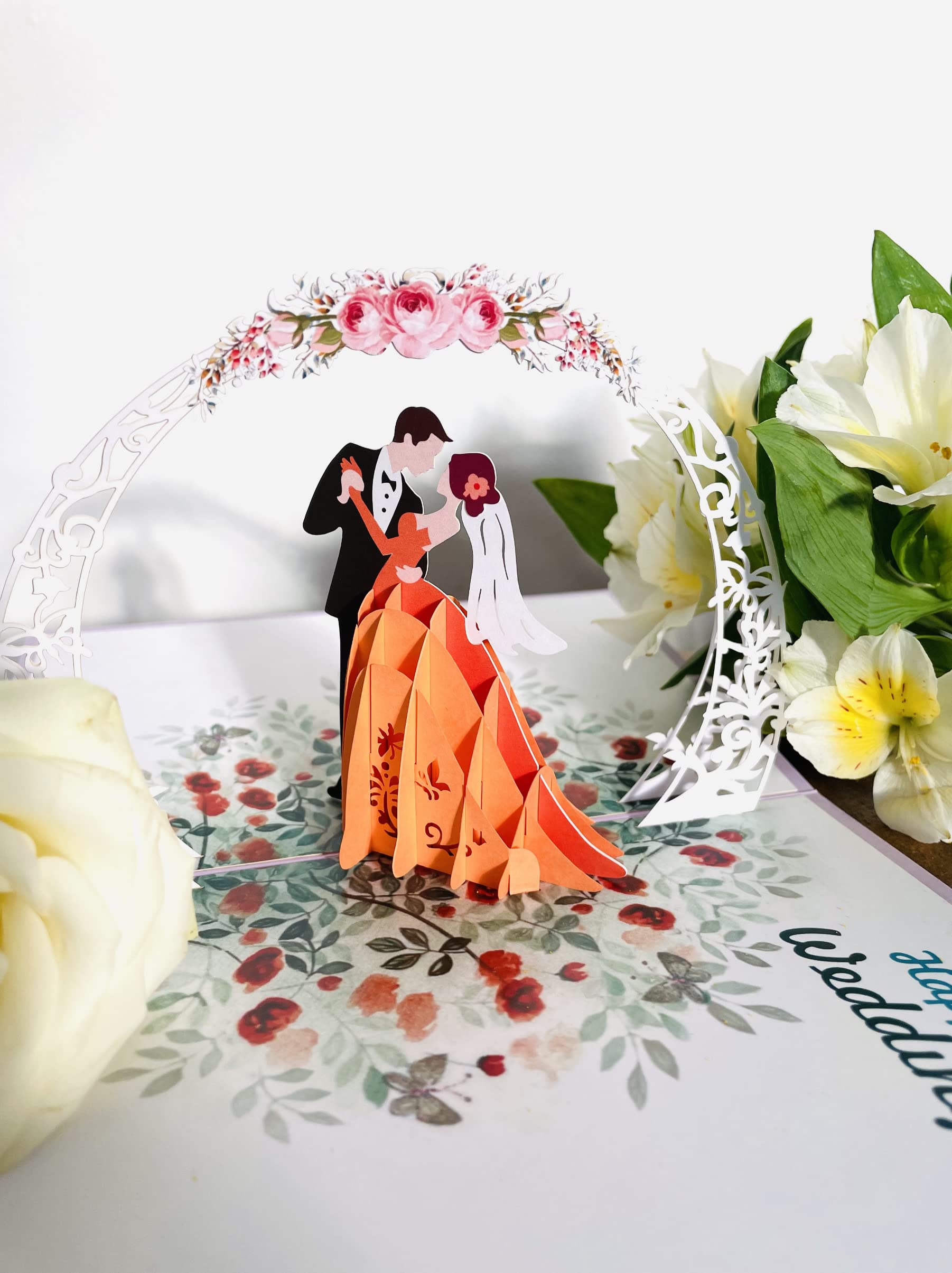 Happy Wedding Couple Best Wishes On Your Wedding Greeting Card