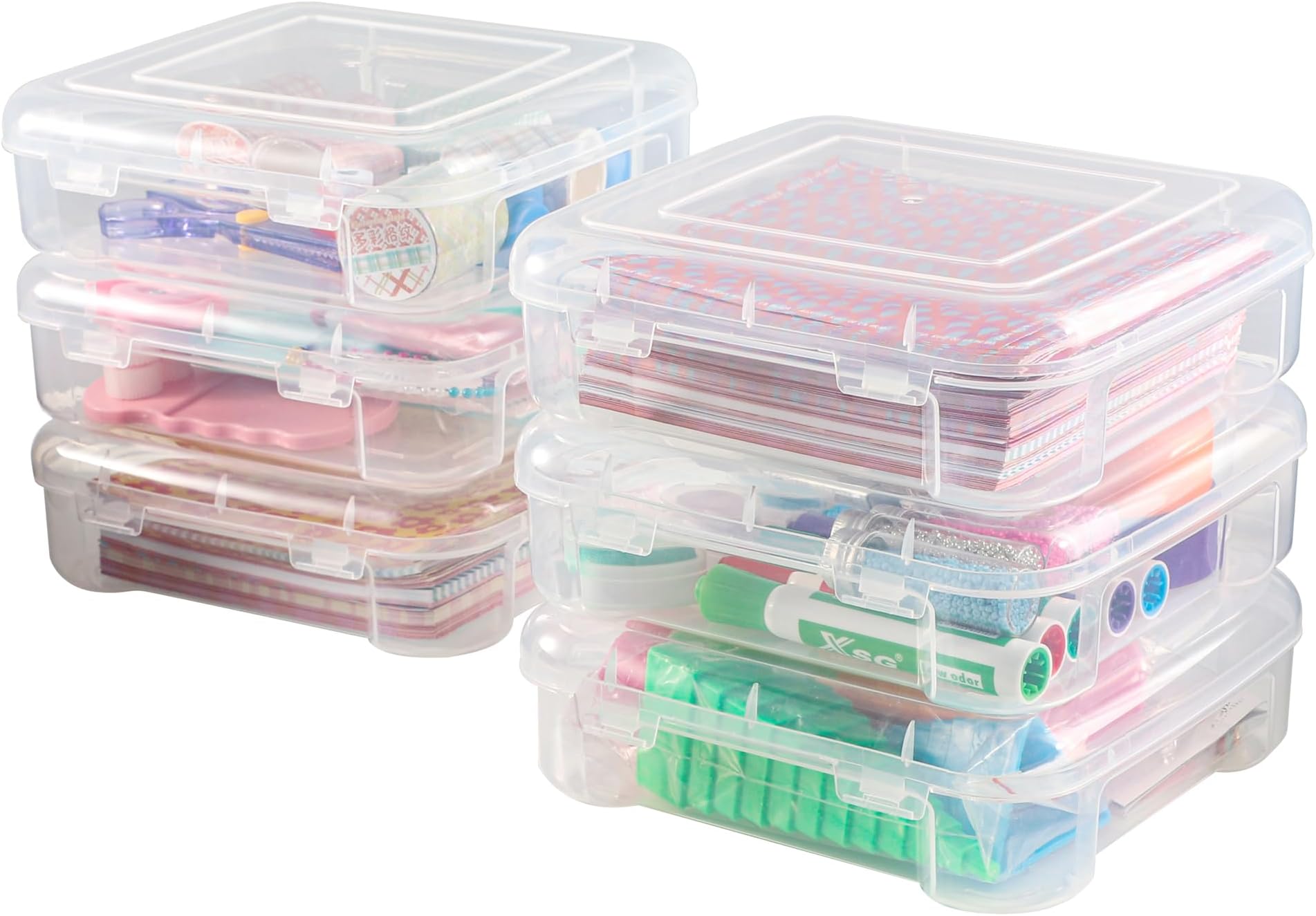 Amazon.com: SUNMAIO 6" x 6" Cardstock Paper Organzier, 6 Pack Plastic ...