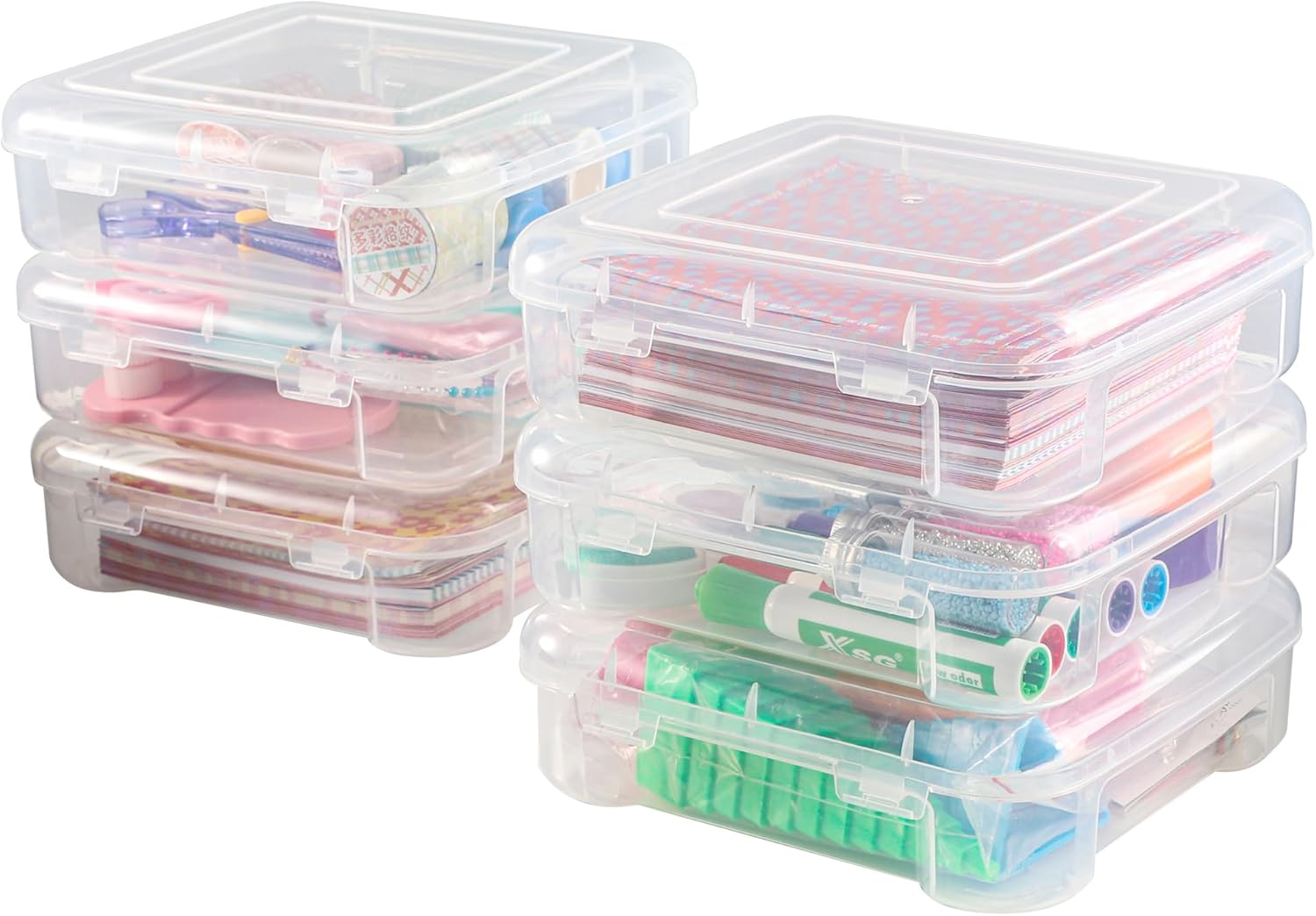 Amazon.com: SUNMAIO 6" x 6" Cardstock Paper Organzier, 6 Pack Plastic ...