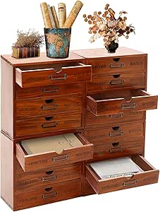 Amazon.com: 4Pcs Multi Drawer Storage Organizer with 16 Drawers ...