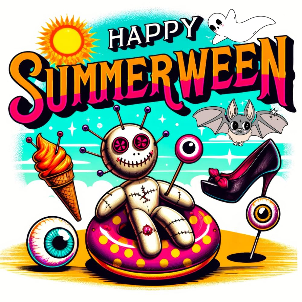Happy Summerween: Coloring Book for Adults and Kids - Bold and Easy ...