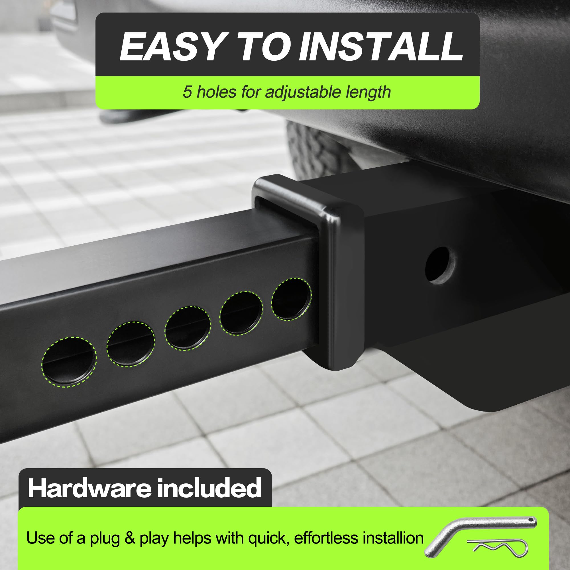 Snapklik.com : KAIRAY Universal Hitch Step For 2" Receivers, Anti Slip ...
