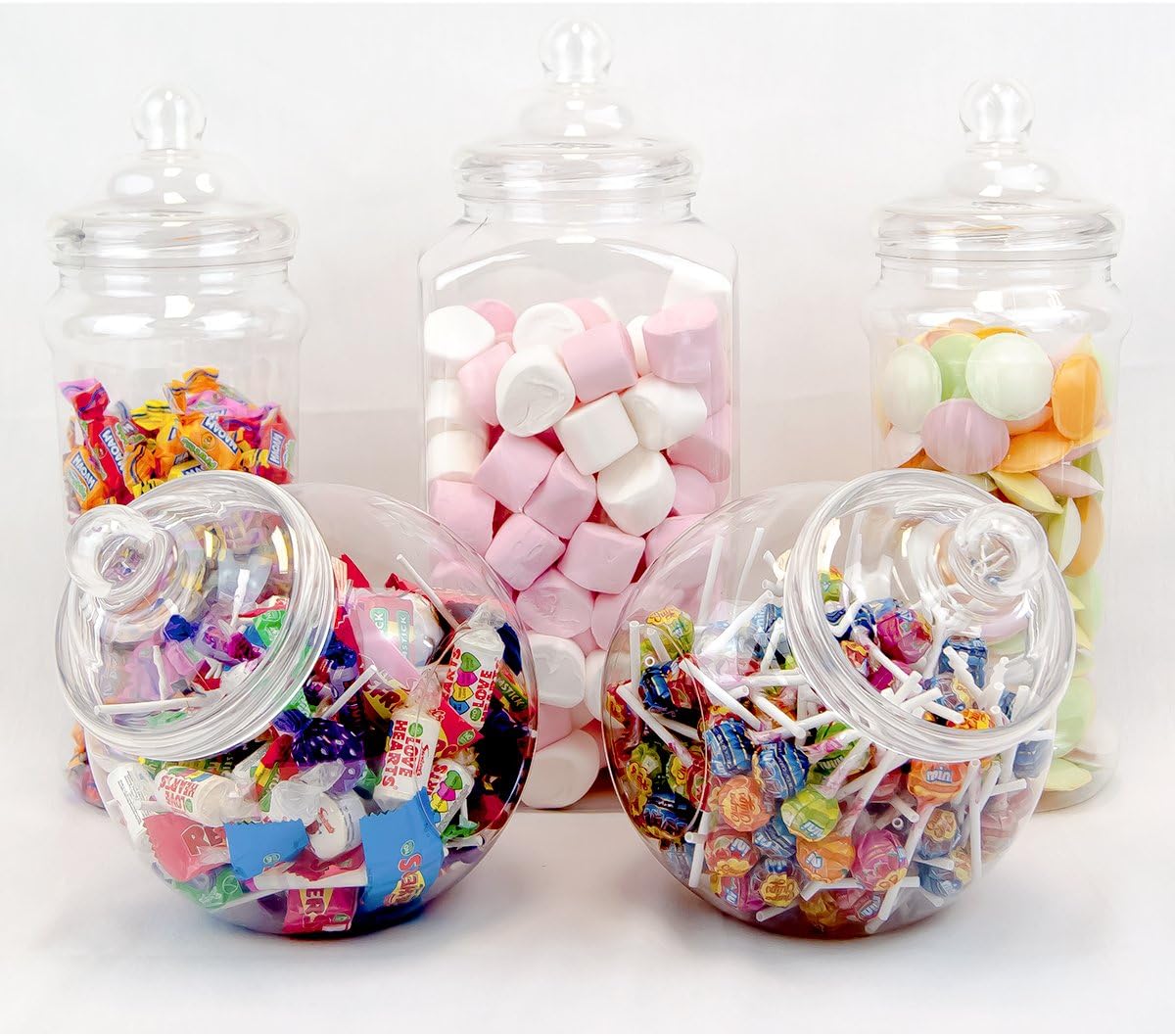 Purple Square 5 Jar Jumbo Retro Pick & Mix Victorian Sweet Shop Candy ...
