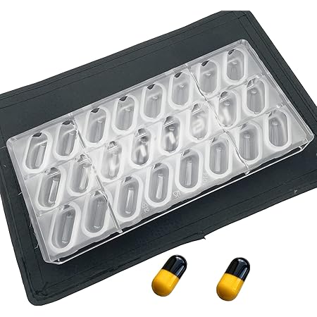 Amazon.com: 24 Cups Capsule Shape Oval Chocolate Mold Polycarbonate ...