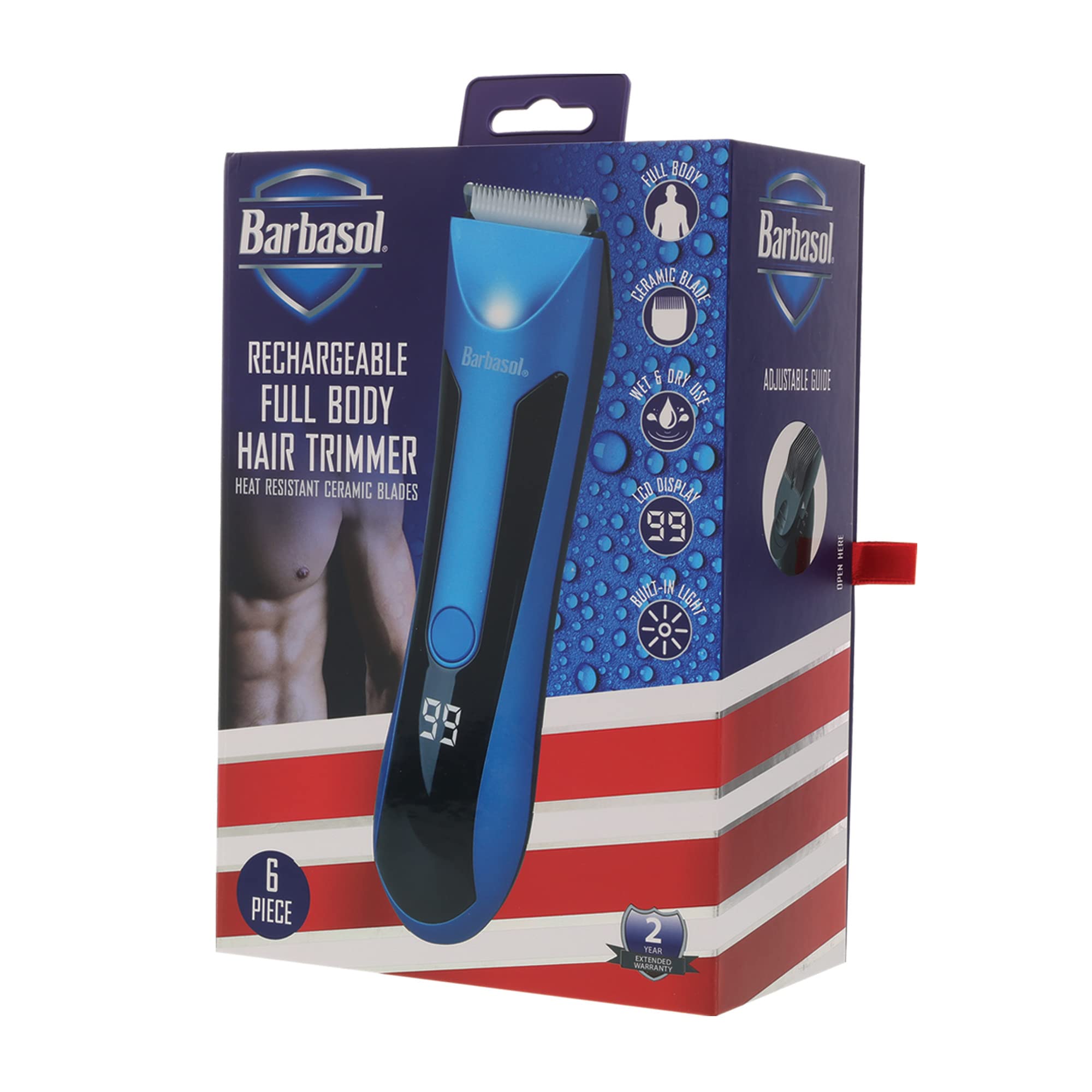 Amazon.com: Barbasol Rechargeable Full Body Hair Trimmer/Groomer with ...