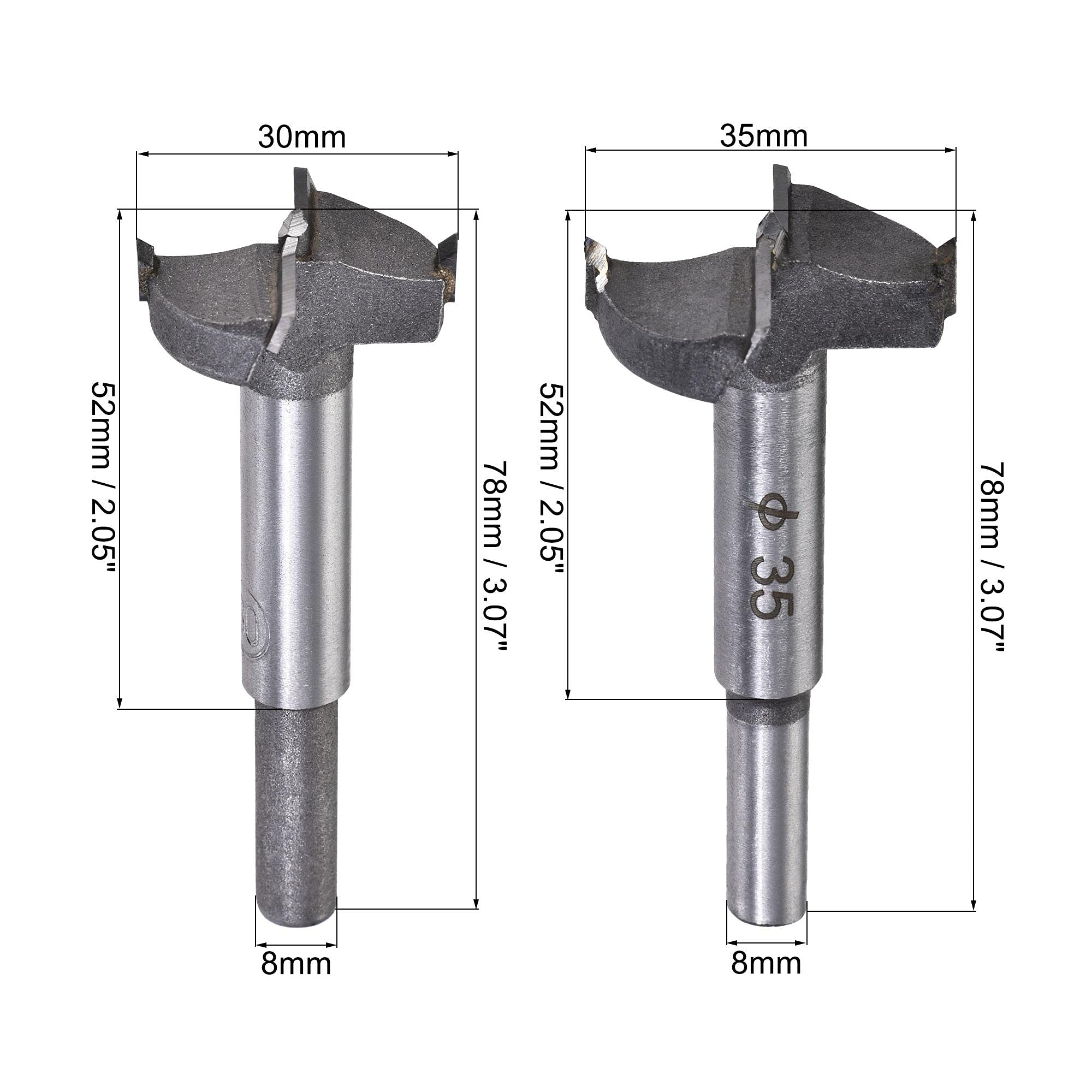 KEO Drill Bit Drill Bits Carbide Tipped Forstner Drill Bit Set (15mm ...