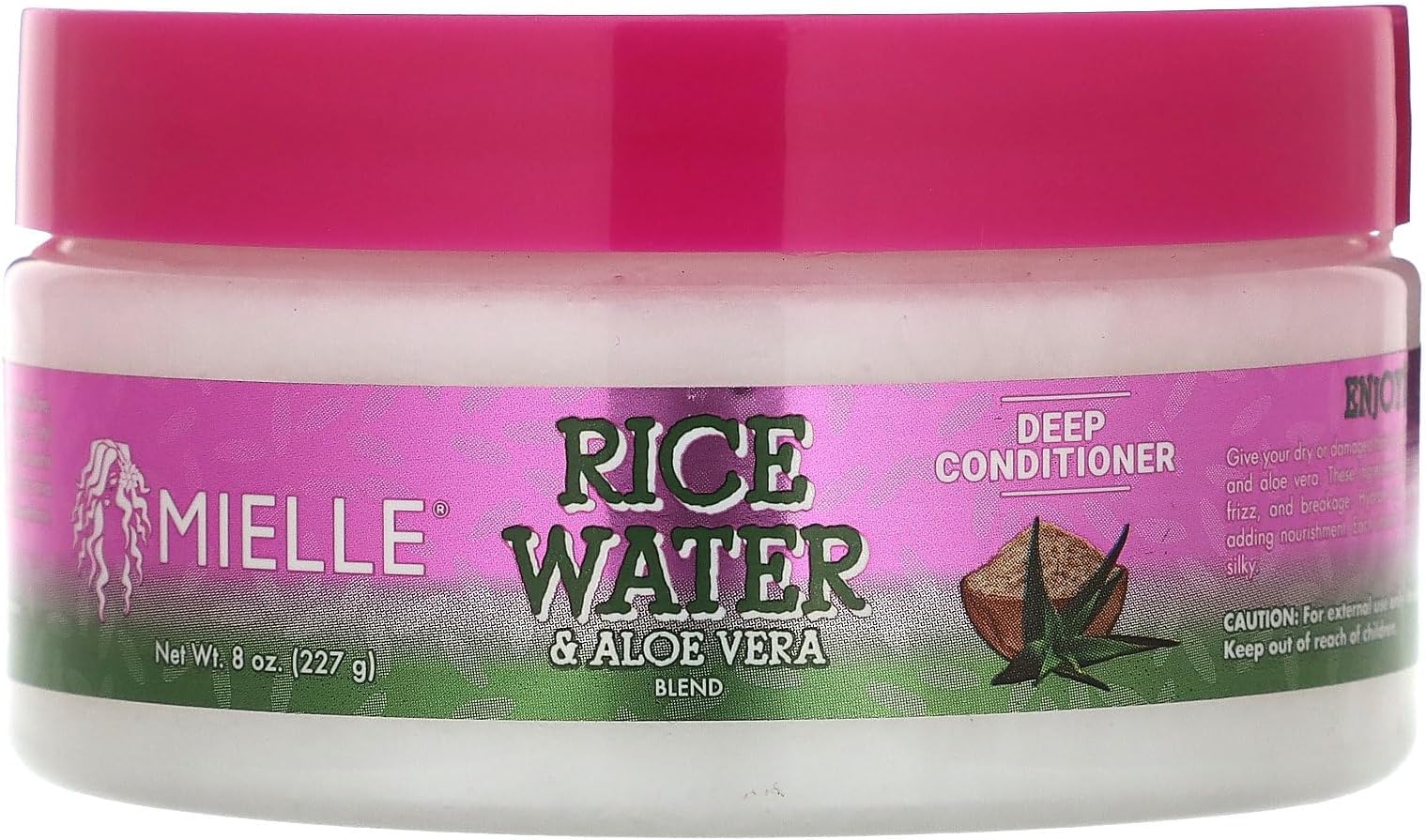Amazon.com: Mielle Rice Water Aloe Vera Deep Conditioner, 8 Fl Oz (Pack ...